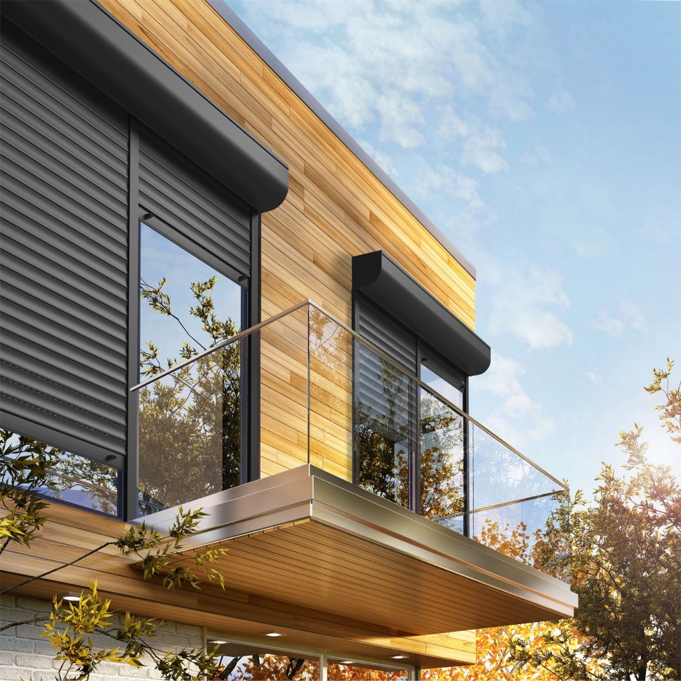 Miniper curved Aluminium Shutter box